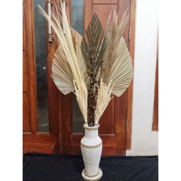 Jual Paket Lengkap + Vas T50cm | bunga kering Aestetic | daun kering ...