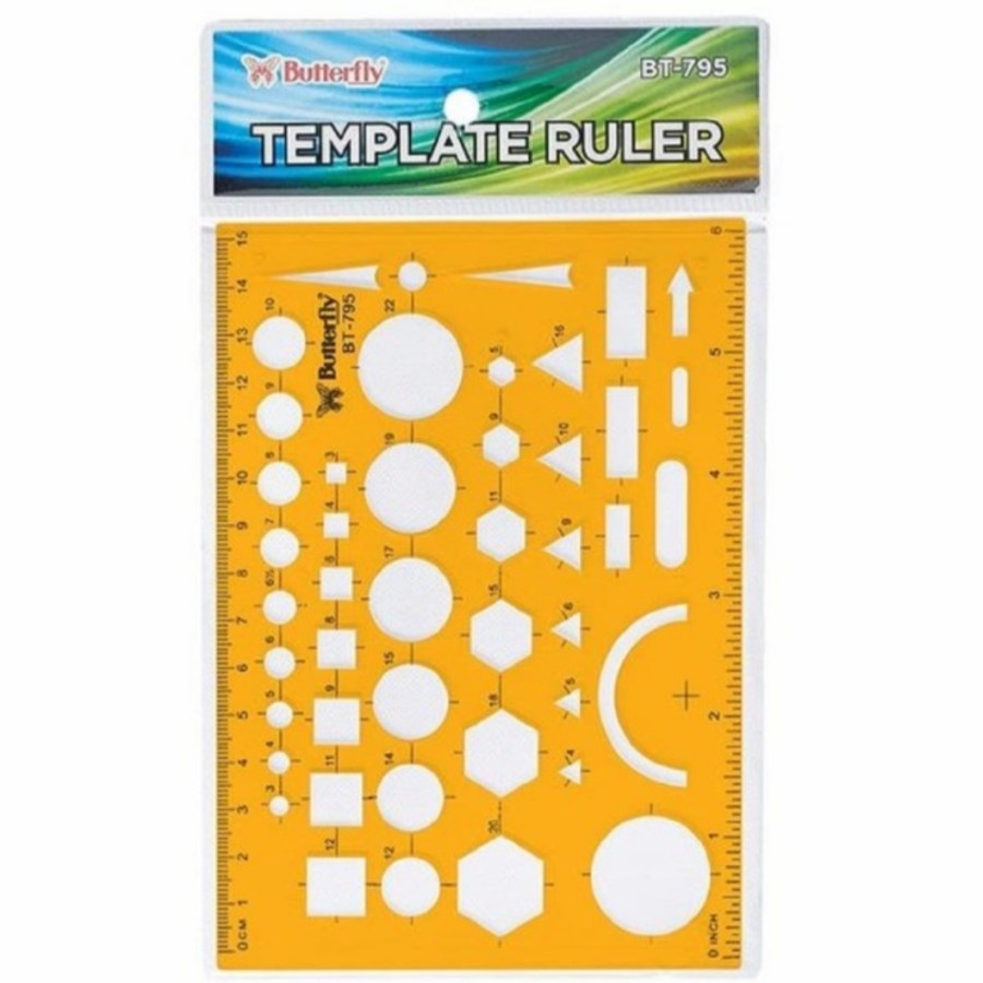 Jual Penggaris Bentuk Bangun Matematika Butterfly BT-795 | Shopee Indonesia