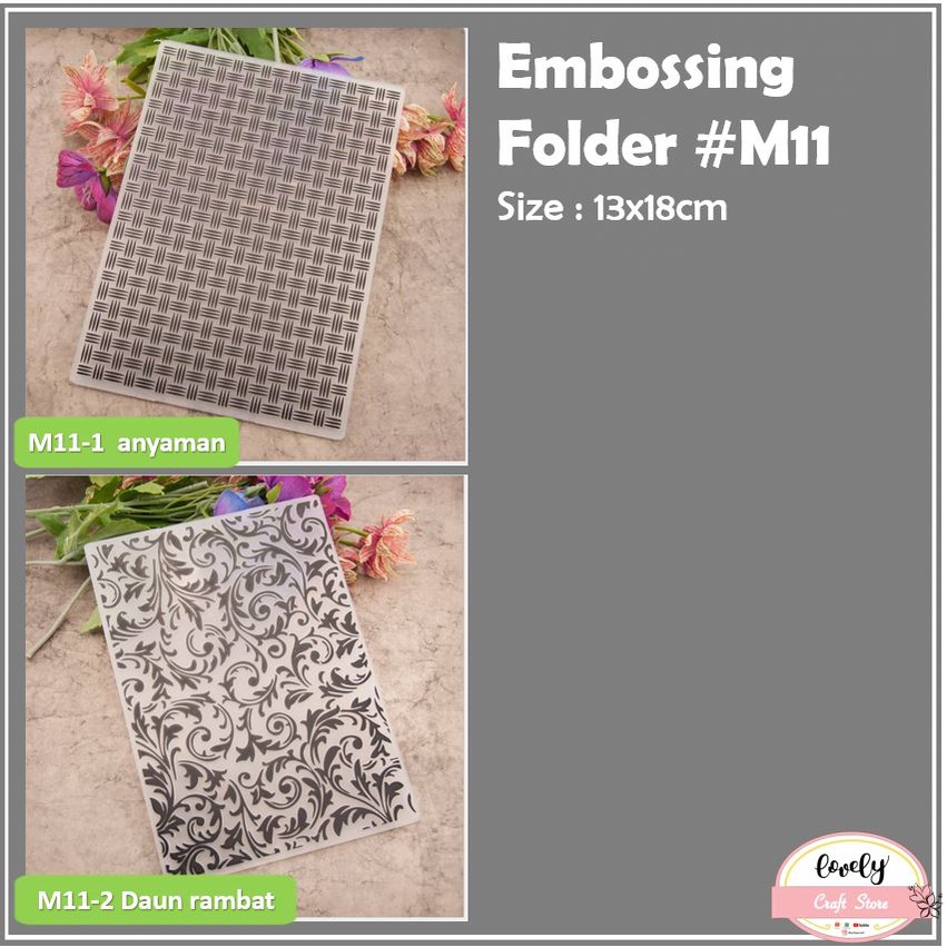 Jual LovelyCraftStore | Embossing folder M11 Emboss Folder untuk ...
