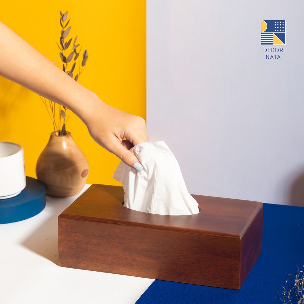 Jual Dekornata Walnut Rectangular Tissue Box / Tisu Box Kayu / Tempat ...
