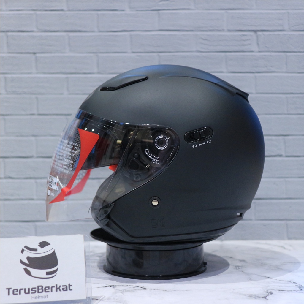 Jual Helm KYT DJ Maxi Solid Black Doff Half Face | Shopee Indonesia