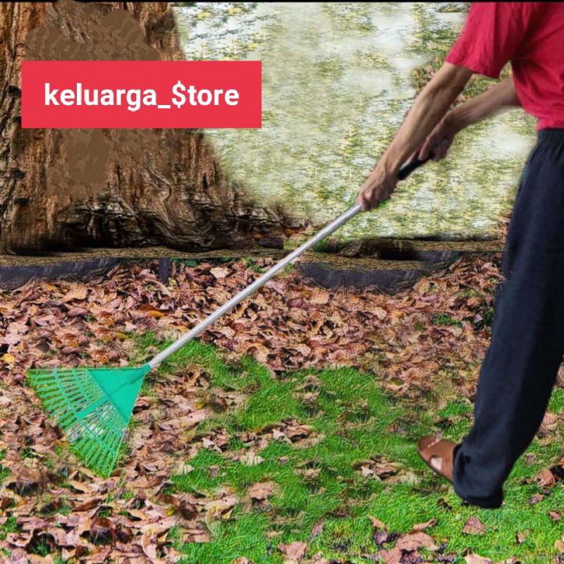 Jual Sapu Taman Daun Besar / sapu kebun / sapu daun sapu lidi plastik ...