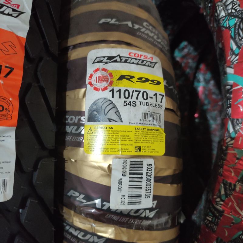 Jual BAN MOTOR CORSA R99 110/70-17 TUBELESS | Shopee Indonesia