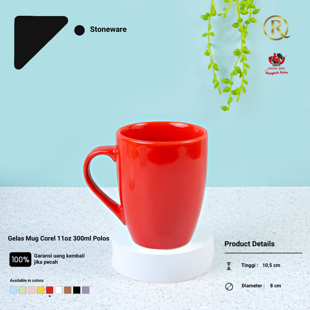 Jual Gelas Mug Corel Stoneware Keramik 11oz 300ml Polos | Shopee Indonesia