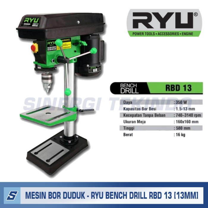 Jual Mesin Bor Duduk 13MM - RYU RBD13 Bench Drill RBD 13 MM [13MM ...
