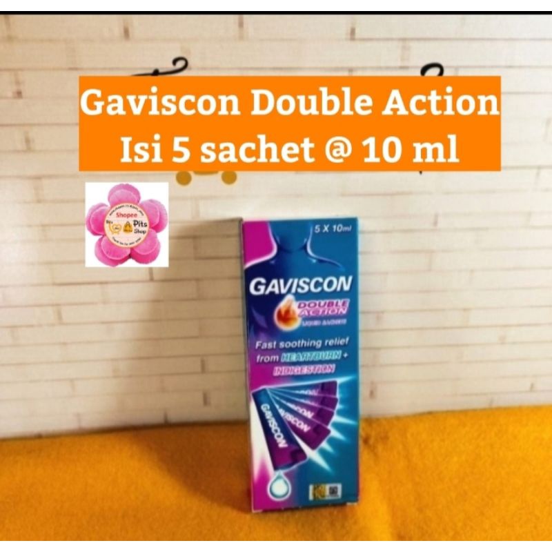 Jual Gaviscon Double Action 5 x 10 ml Obat Maag Asam Lambung Liquid ...