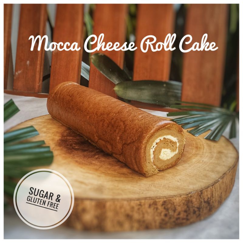 Jual FLOURLESS KETO DEBM CREAM CHEESE MOCCA ROLL CAKE | Shopee Indonesia