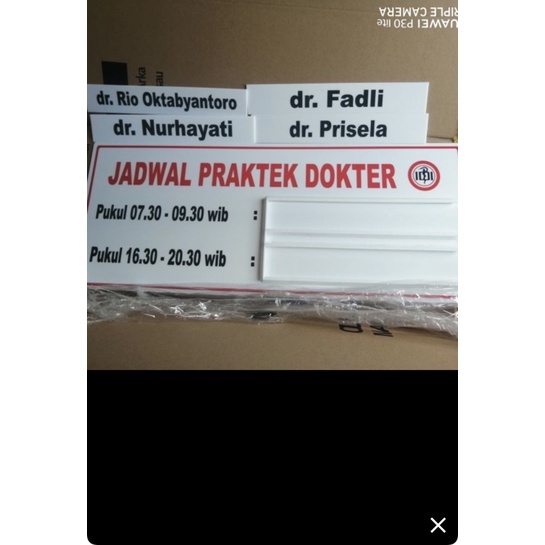 Jual papan nama acrylic tulisan praktek dokter 1set(custom) | Shopee ...