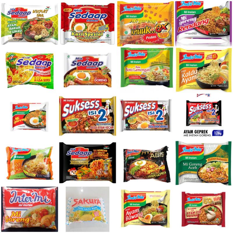Jual MACAM" MIE INSTANT INDOMIE SEDAAP GR, INDOMIE KUAH, SARIMI DUO ...