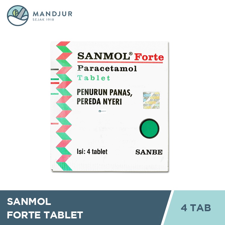 Jual Sanmol Forte 4 Tablet - Pereda Demam, Sakit Gigi dan Sakit Kepala ...