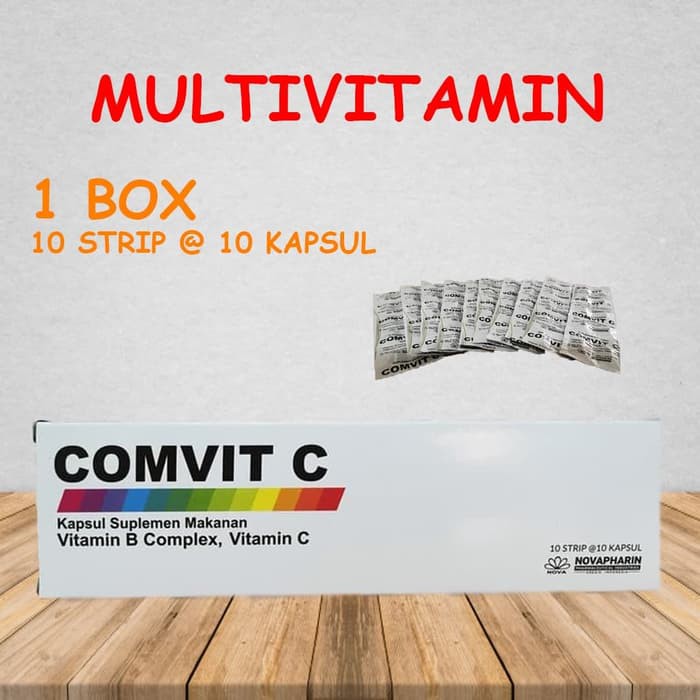 Jual MULTIVITAMIN/Vitamin C & B Comvit C - 1 Box (100 Kapsul) | Shopee ...
