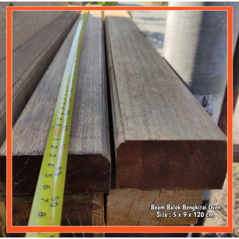 Jual Beam Balok Kayu Bengkirai Oven Serut Halus Uk 5 x 9 x 90 - 120 cm ...