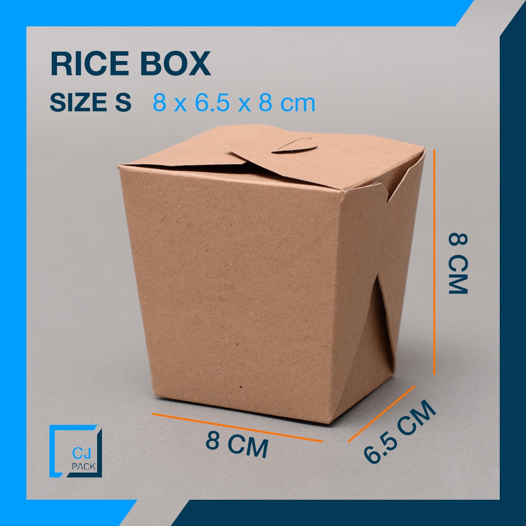 Jual Rice Box / Food Pail Coklat Ukuran Small ISI 25 PCS Laminasi ...