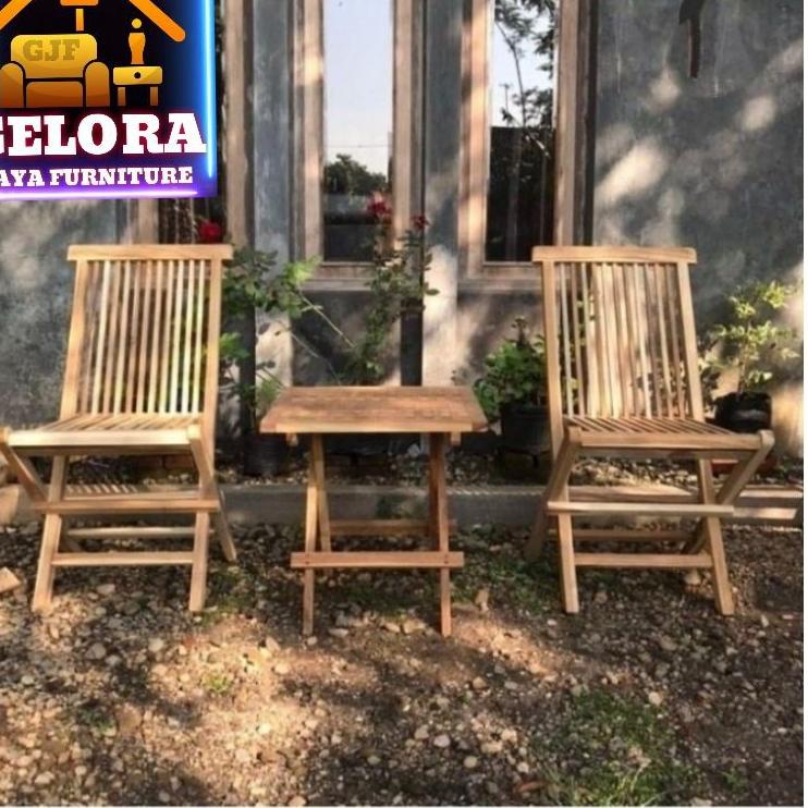 Jual Hwru Kursi Lipat Kursi Teras Lipat Minimalis Meja Lipat Kayu Jati
