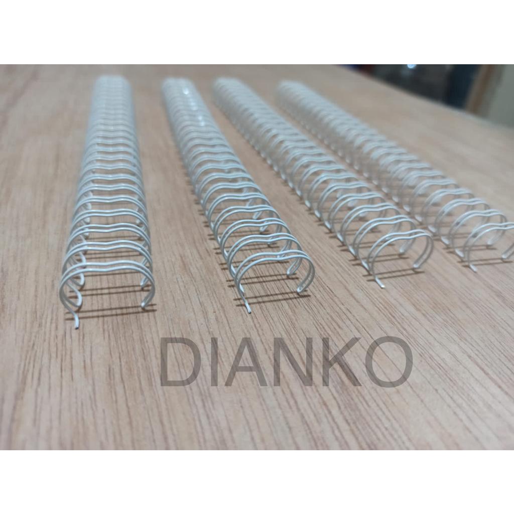 Jual Ring Kawat jilid Spiral A6 ukuran 1/2 A6 3:1 17 Lobang jilid PUTIH ...
