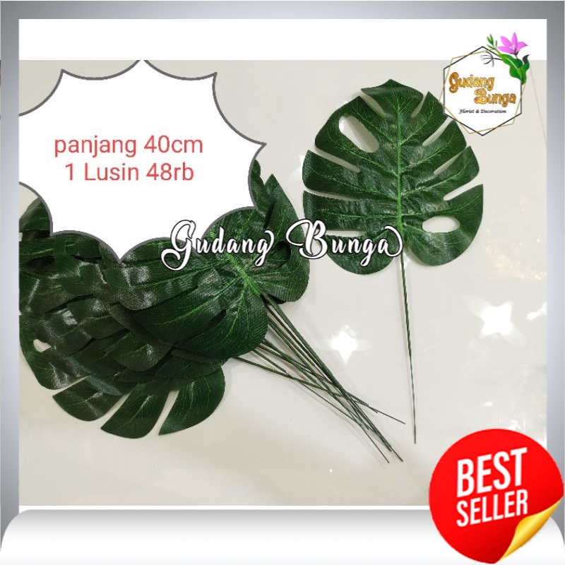 Jual DAUN JARI JARI M MONSTERA JANDA BOLONG PLASTIK ARTIFICIAL DEKORASI ...