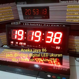 Jual Jam Dinding LED Besar 4819 Led merah Colok Listrik Langsung ...