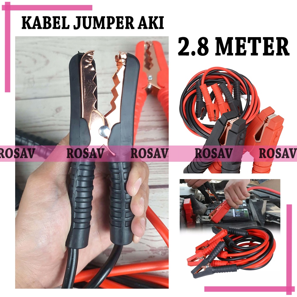 Jual Kabel Starter Jumper Leads Pure Copper 800AMP 2.8M Autoleader - D800 | Shopee Indonesia