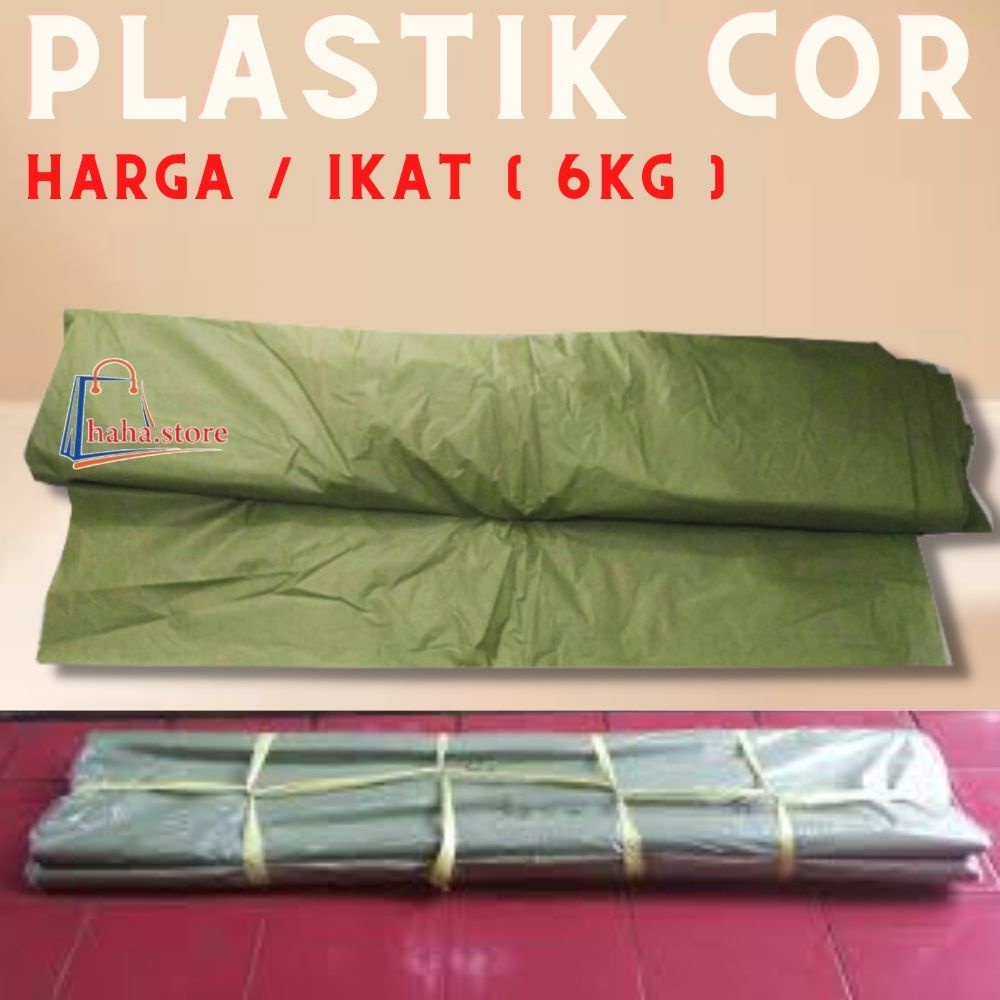 Jual Plastik Cor / Plastik Bangunan / Plastik Cor hijau Butek ukuran ...