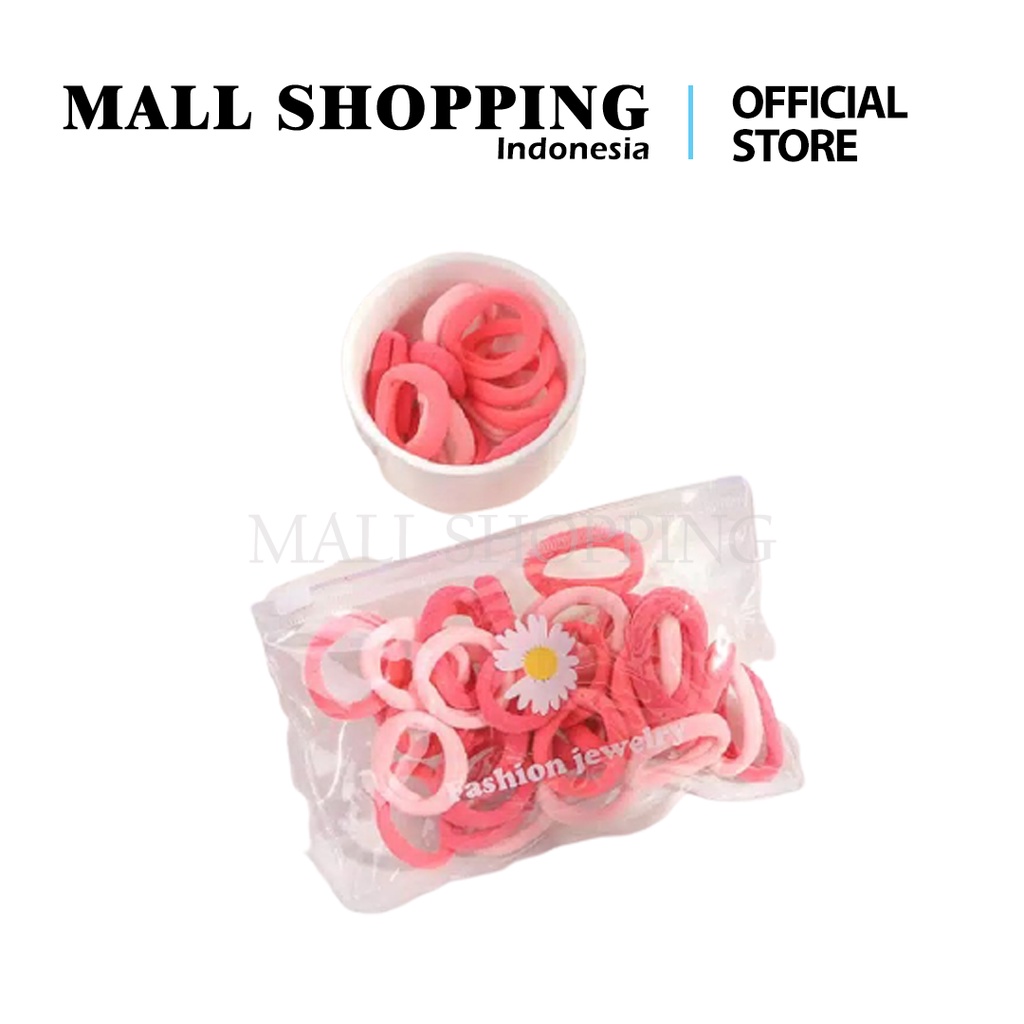 Jual (COD) Ikat Rambut Anak ISI 50PCS Karet Rambut Wanita Korea Plus ...