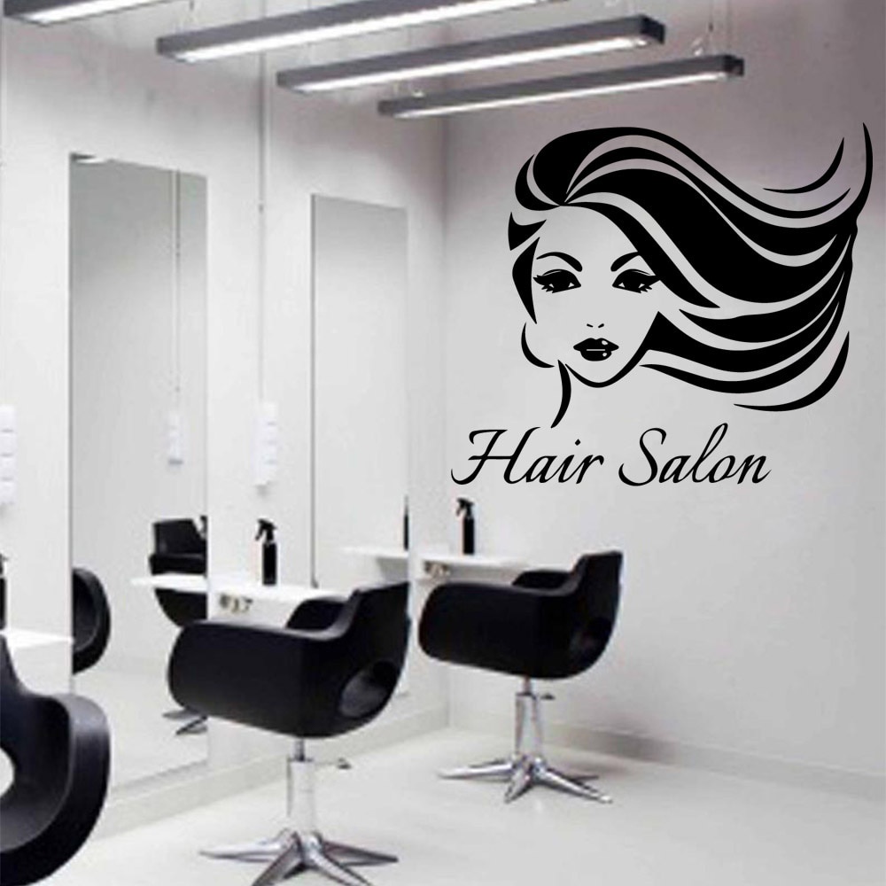 Jual Stiker Dinding Salon Kecantikan Bisa Custom Salon Rambut Baru Seni ...