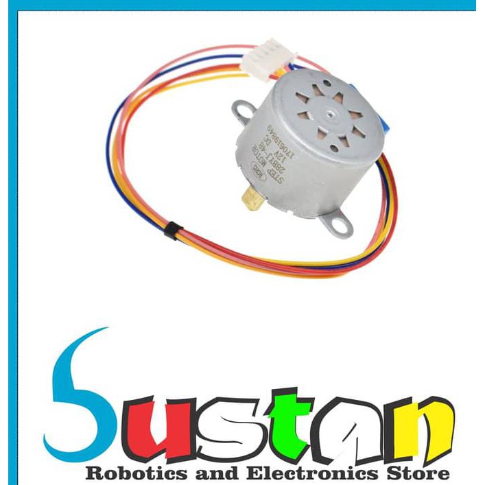 Jual Stepper Motor 28Byj-48 12V 5 Line Wire 4 Phase Reduction Step Gear ...