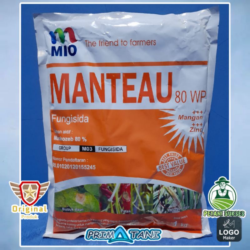 Jual Fungisida MANTEAU 1Kg - Mankozeb Kuning + Zinc | Shopee Indonesia