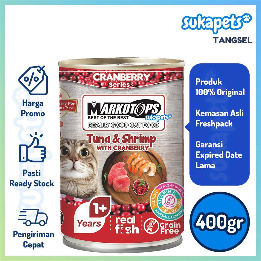 Jual Markotops Kaleng Tuna & Shrimp With Cranberry 400gr | Shopee Indonesia