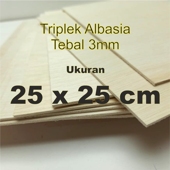 Jual Triplek Albasia 3mm 25x25 cm | Shopee Indonesia