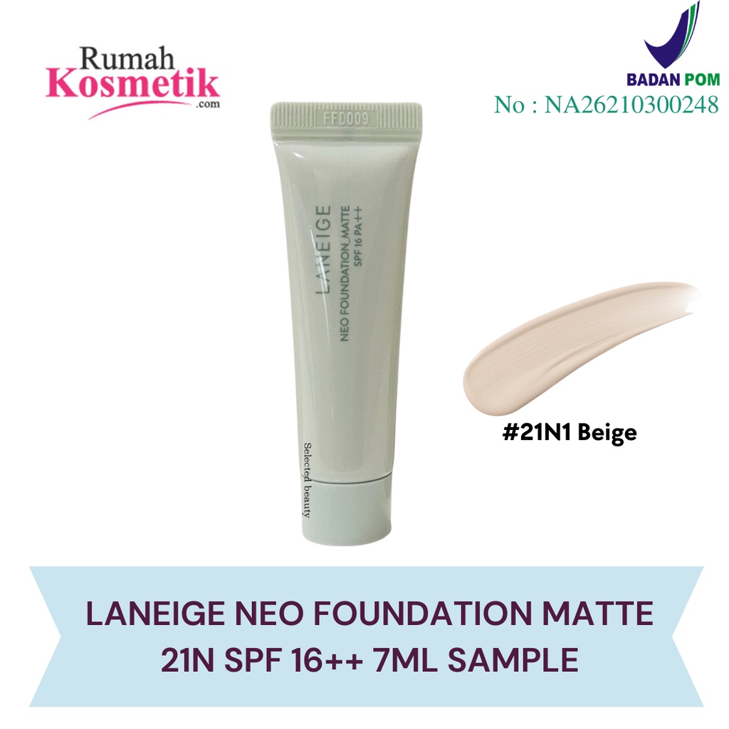 Jual Laneige Neo Foundation Matte 21N 7ml Sample | Shopee Indonesia