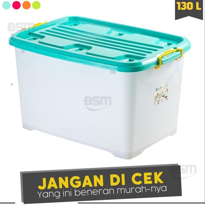 Jual KONTAINER BOX PLASTIK BESAR 130 LITER EZY KOTAK PENYIMPANAN ...