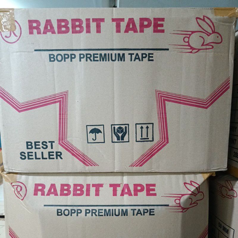 Jual Lakban Rabbit Tape 45mm x 100yard Kualitas Daimaru (Dus) | Shopee ...