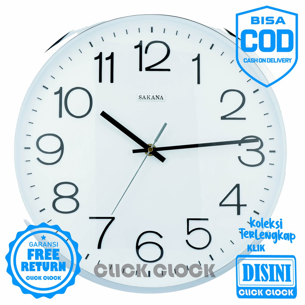 Jual Jam Dinding Kantor Polos Minimalis Hiasan Dinding Bagus Wall Clock ...