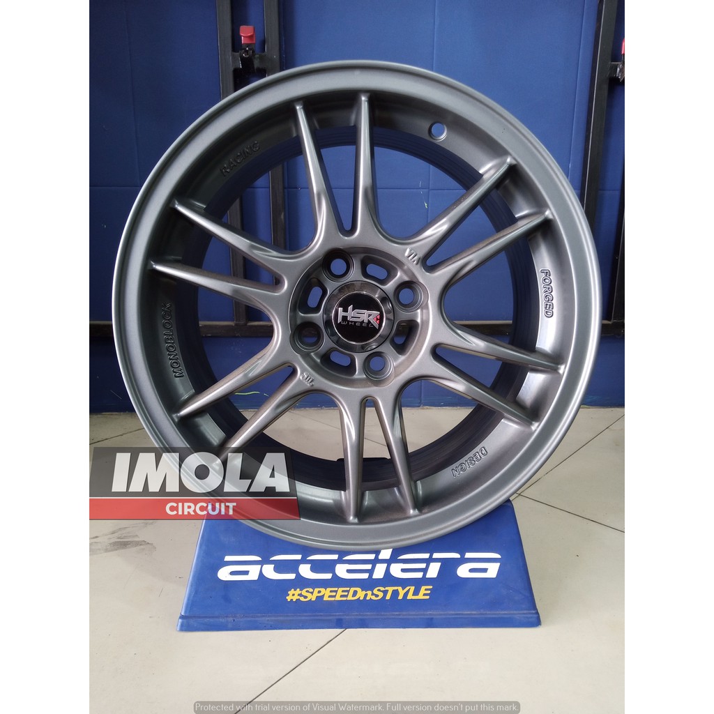 Jual Velg mobil murah Mobilio R15 HSR Noshiro Ring 15 Baut 4x100 Agya Vios datsun warna grey ...