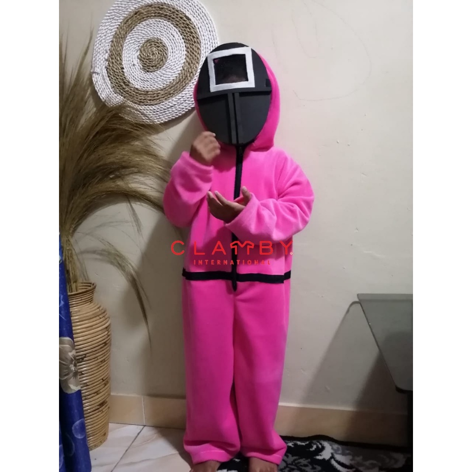 Jual Kostum Squid Game / Baju Cosplay Anak Set Topeng / Kotum Anak Laki ...