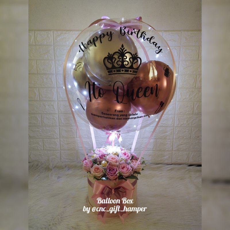 Jual balon box/balloon bouquet/balon bunga/balon ferero/buket bunga led ...
