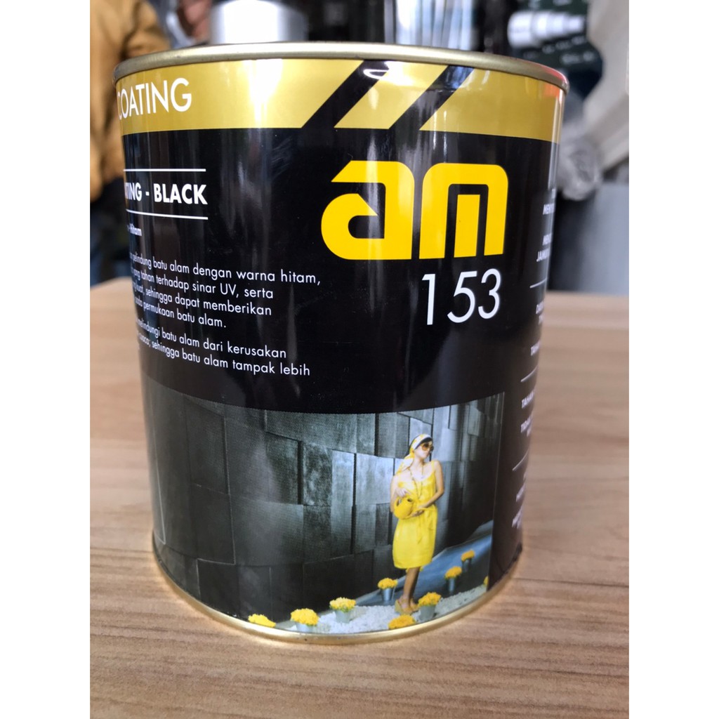 Jual AM 153 Stone Coating Black / Pelapis Batu Alam Hitam 1 Liter | Shopee Indonesia