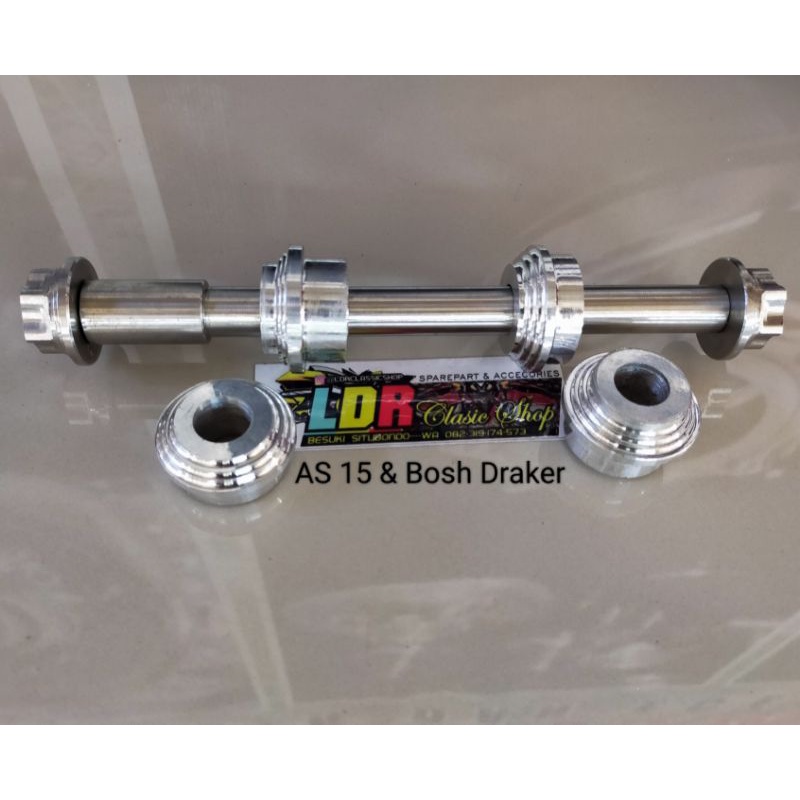 Jual Boshing set AS Roda Depan Ninja Stainles Steel Bosh As 15 & As 12 ...