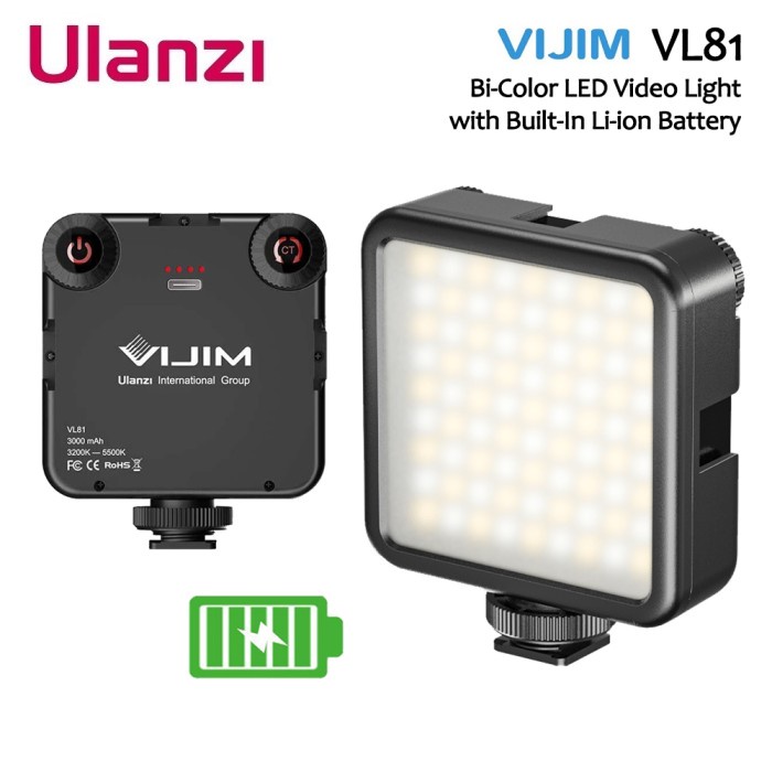 Jual Ulanzi Vijim VL81 LED Video Continuous Light Bi-color (3200K-5500K ...