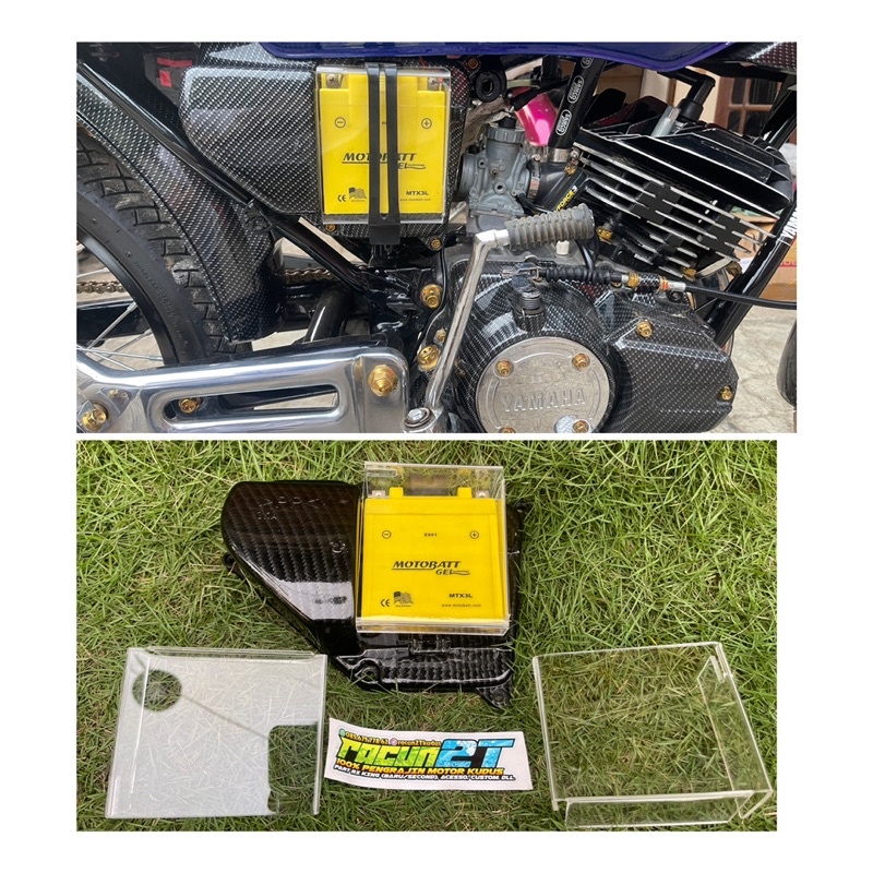 Jual mika accu cover pemanis tutup aki Rx king ACRILIK | Shopee Indonesia