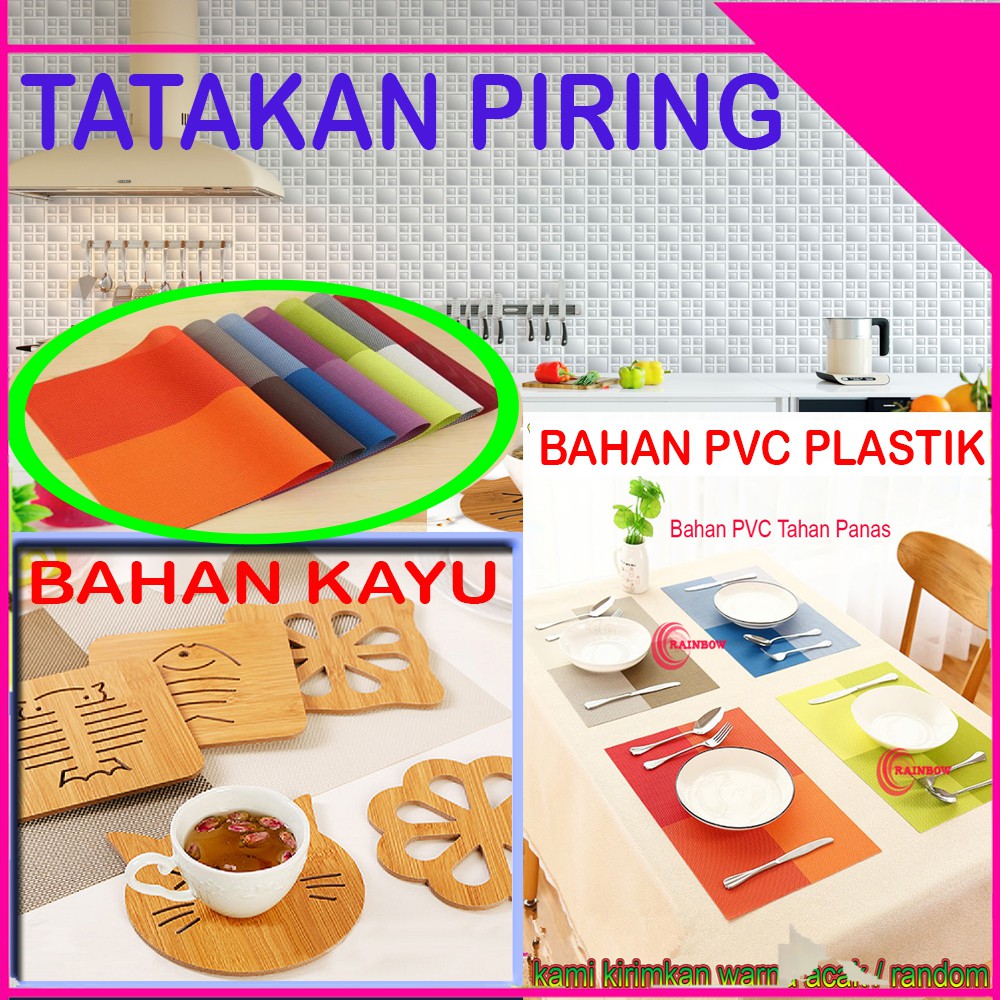Jual Tatakan Piring Gelas Panci Alas Meja Makan Table Mat Anti Panas ...