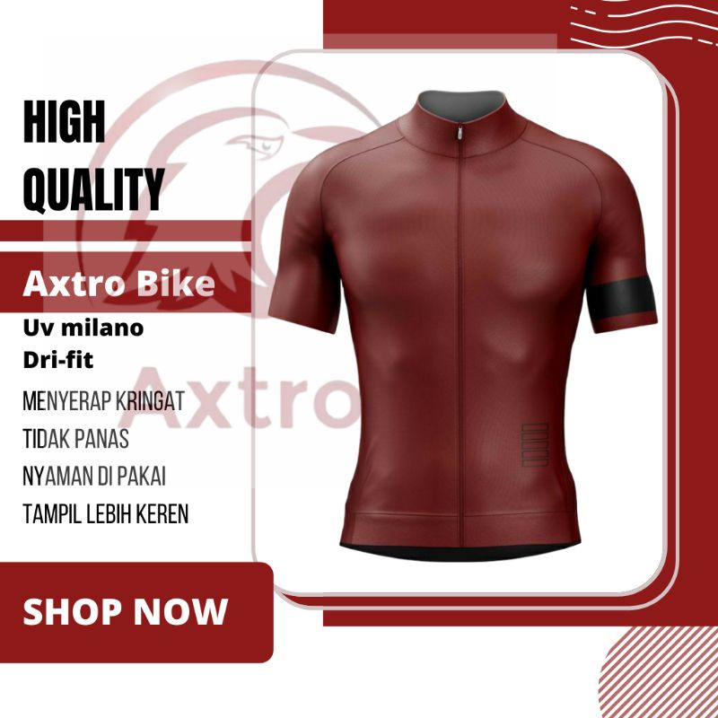 Jual Jersey Roadbike Maroon Axtro cycling performance | Shopee Indonesia