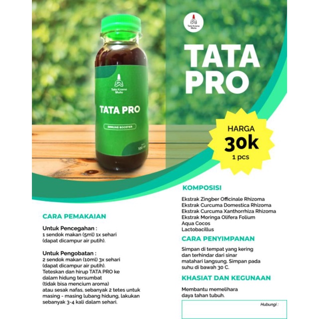 Jual RADANG BATUK PILEK Tata Pro Probiotik | Shopee Indonesia