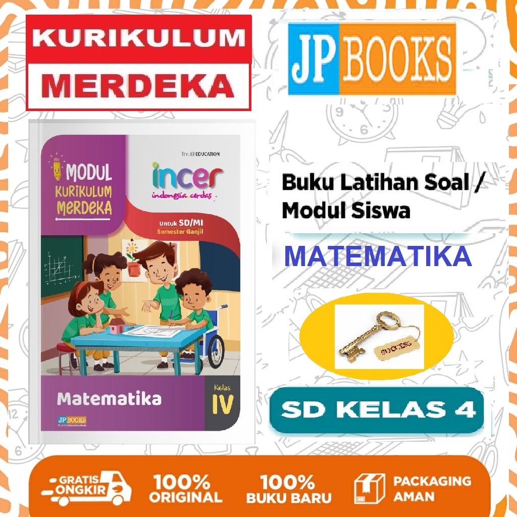 Jual diskon Buku Modul latihan soal INCER Matematika SD/MI Kelas 4 Kur. merdeka - JP Books ...