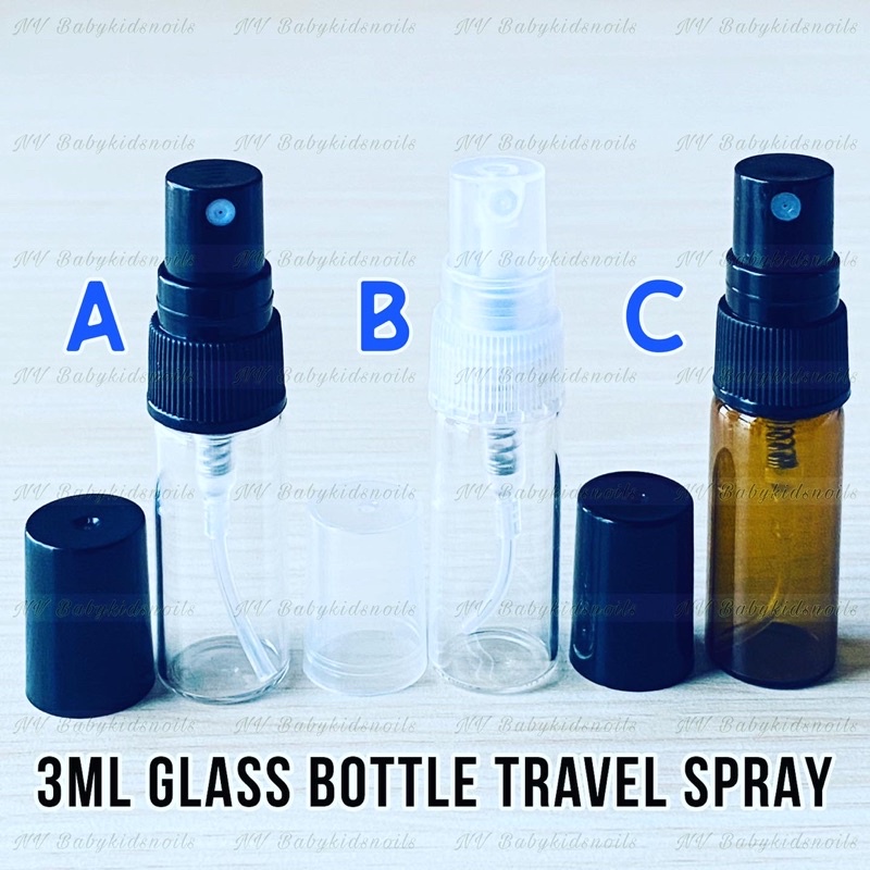 Jual BOTOL KACA SPRAY 3ml / CLEAR GLASS SPRAY BOTTLE 3 ml / PERFUME ...