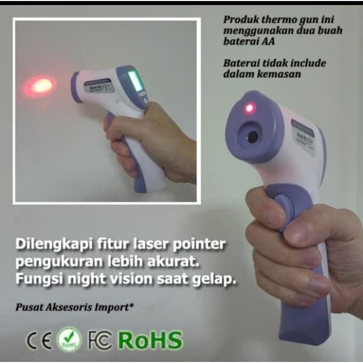 Jual THERMOMETER GUN / THERMOMETER INFRARED / THERMOMETER DIGITAL ...