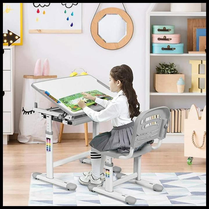 Jual Meja Belajar Anak Ergonomic Alpha Kids Desk Study | Shopee Indonesia