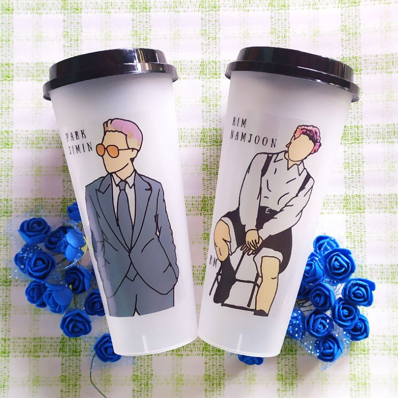 Jual RAUSABLE CUP BTS FANKIT | TUMBLER CUP STIKER MEMBER BTS JUNGKOOK ...
