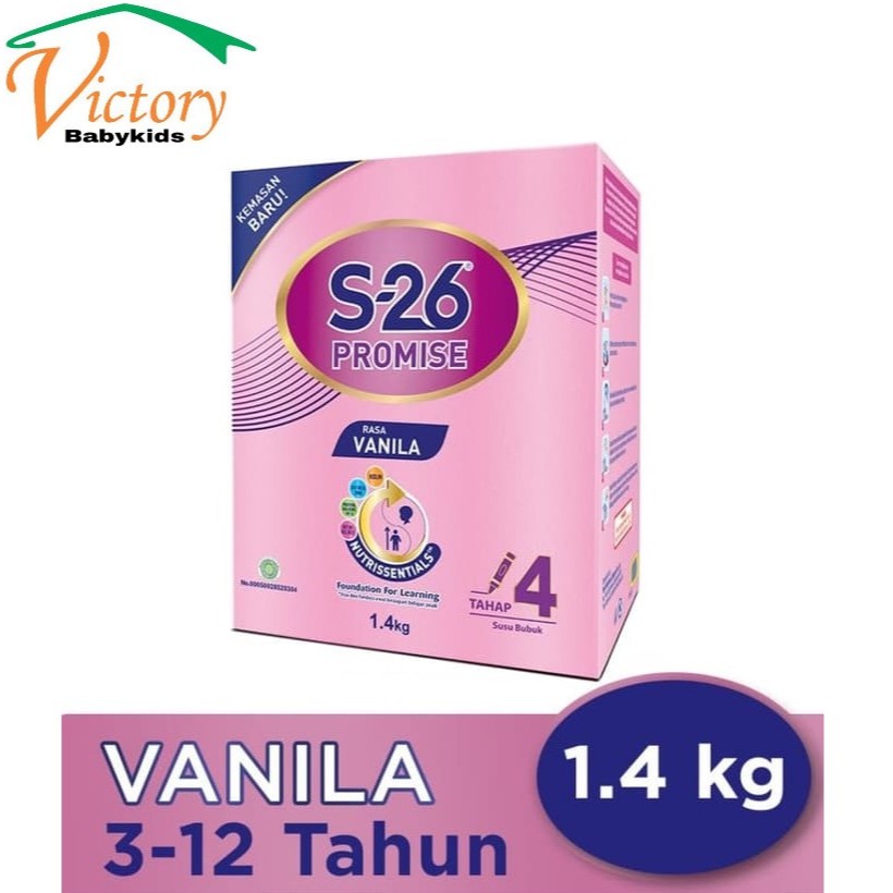 Jual S-26 Promise 4 Vanila 1400gr - Susu Pertumbuhan Tahap 4 (3-12 ...