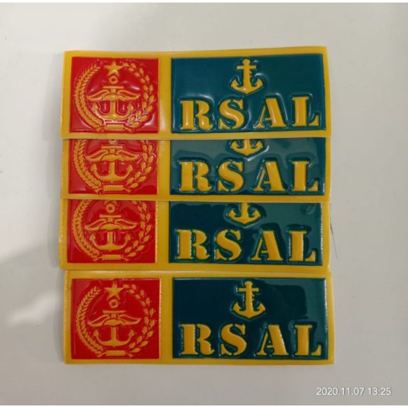 Jual Sticker Plat Emboss RS AL / Sticker Plat Mobil RS AL | Shopee ...